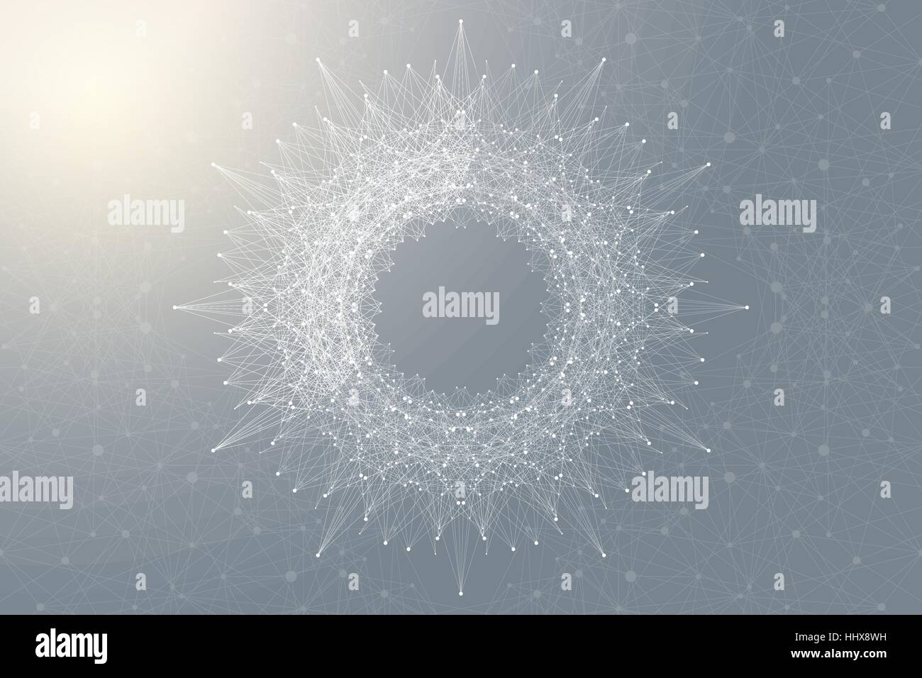 Fractal Element With Connected Lines And Dots Big Data Complex Virtual Background