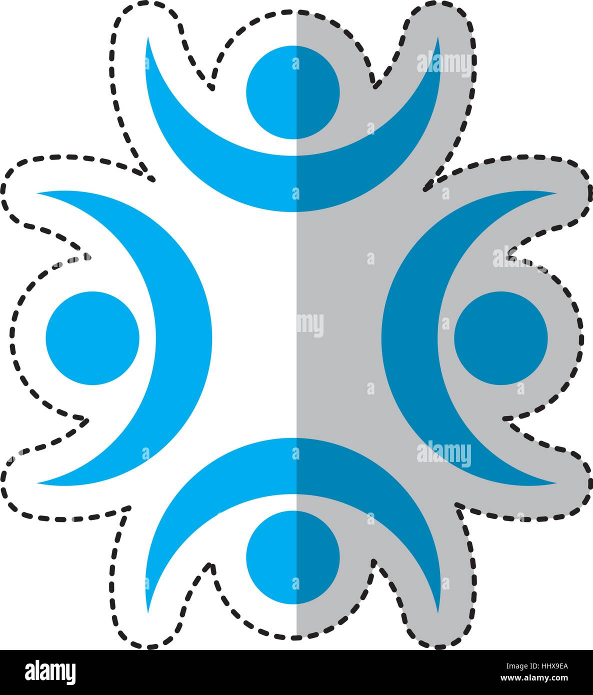 people silhouette teamwork emblem vector illustration design Stock ...