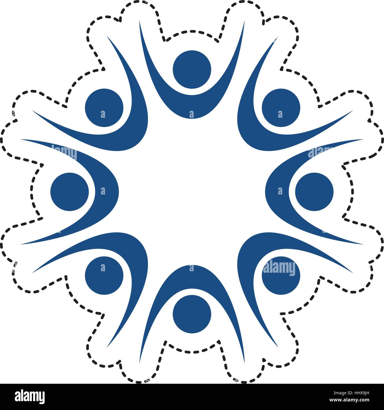 people silhouette teamwork emblem vector illustration design Stock ...