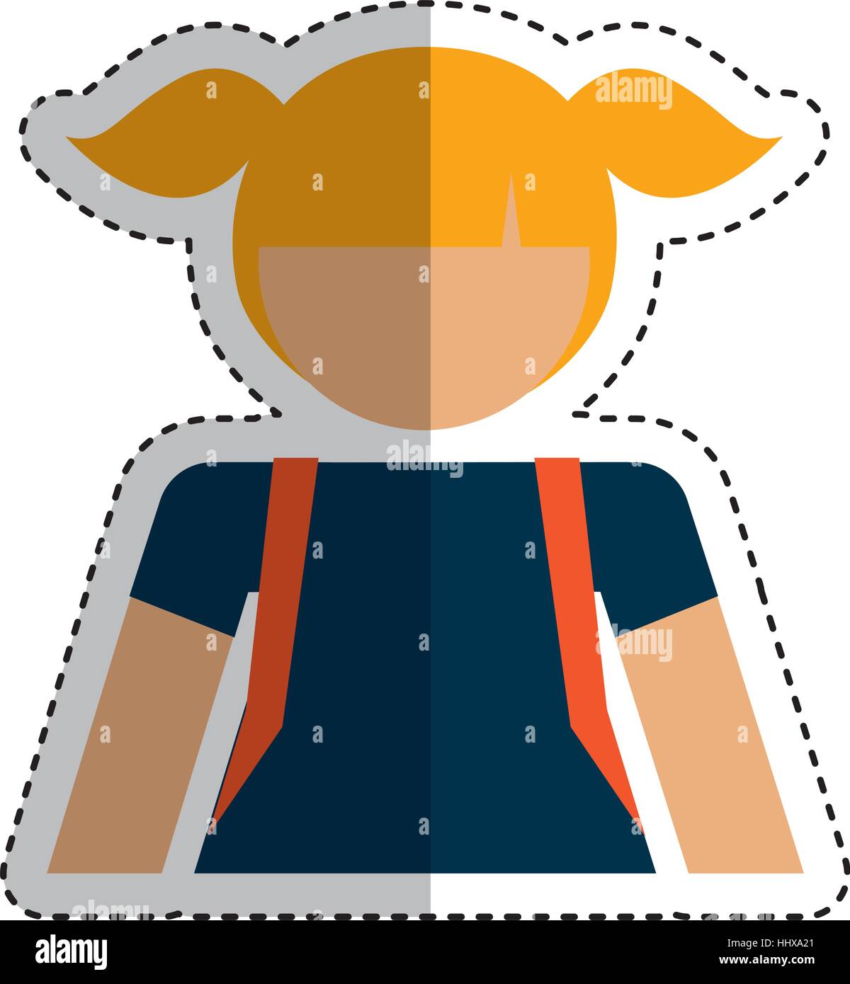 little girl student avatar vector illustration design Stock Vector ...