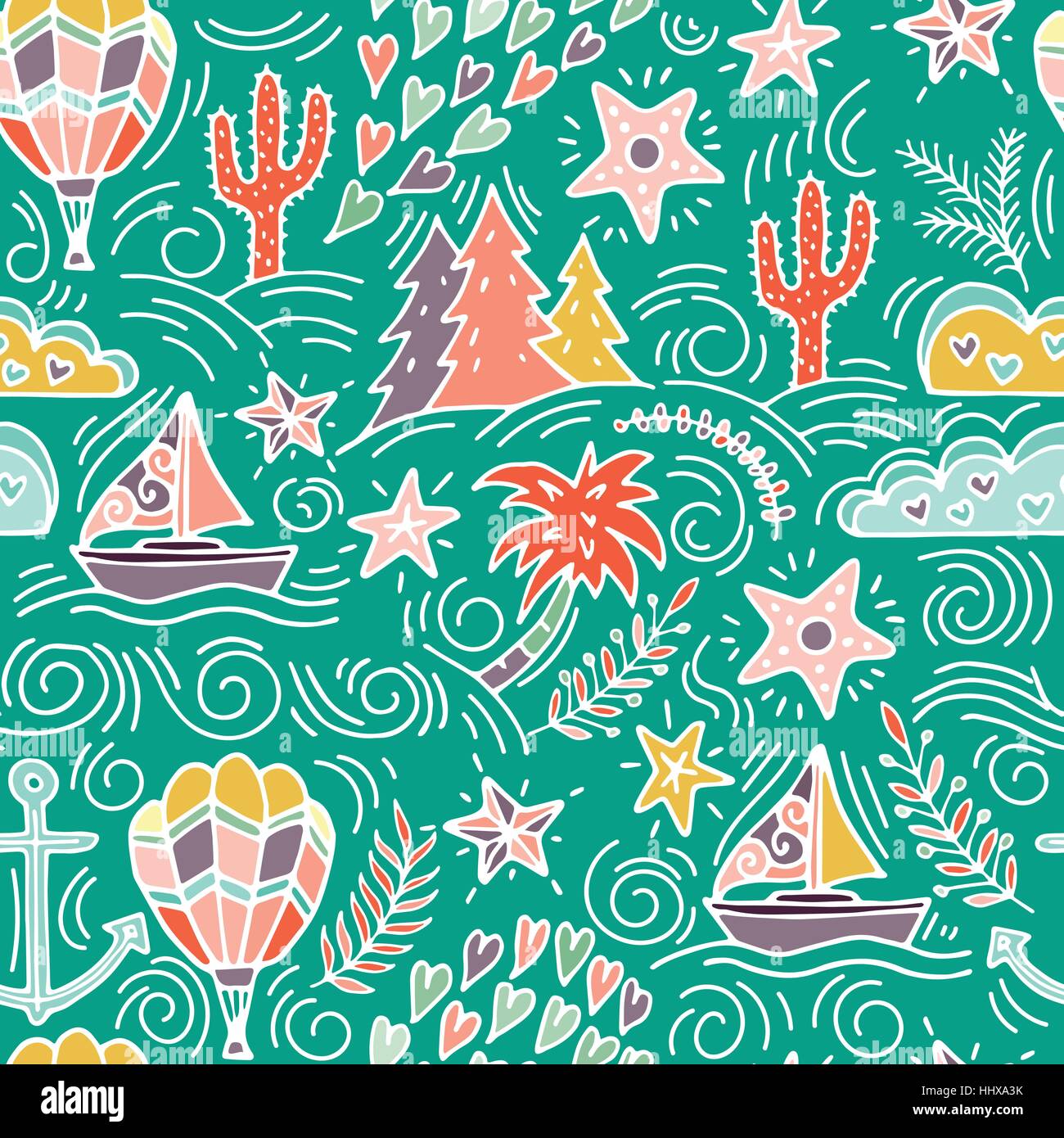 Wave cactus Stock Vector Images - Alamy