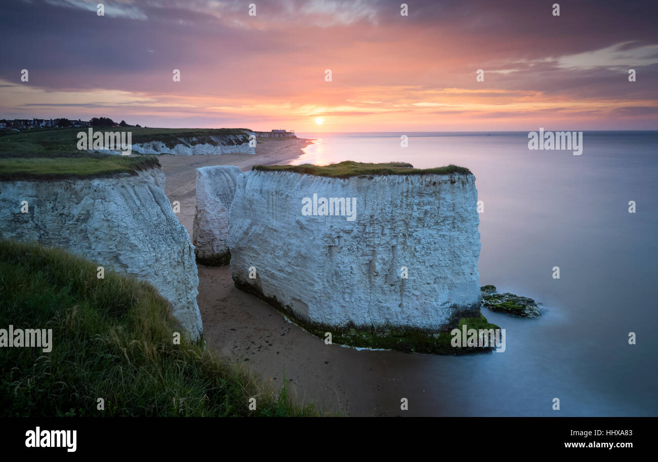Sunset at Botany Bay, Broadstairs on the Kent coast Stock Photo - Alamy