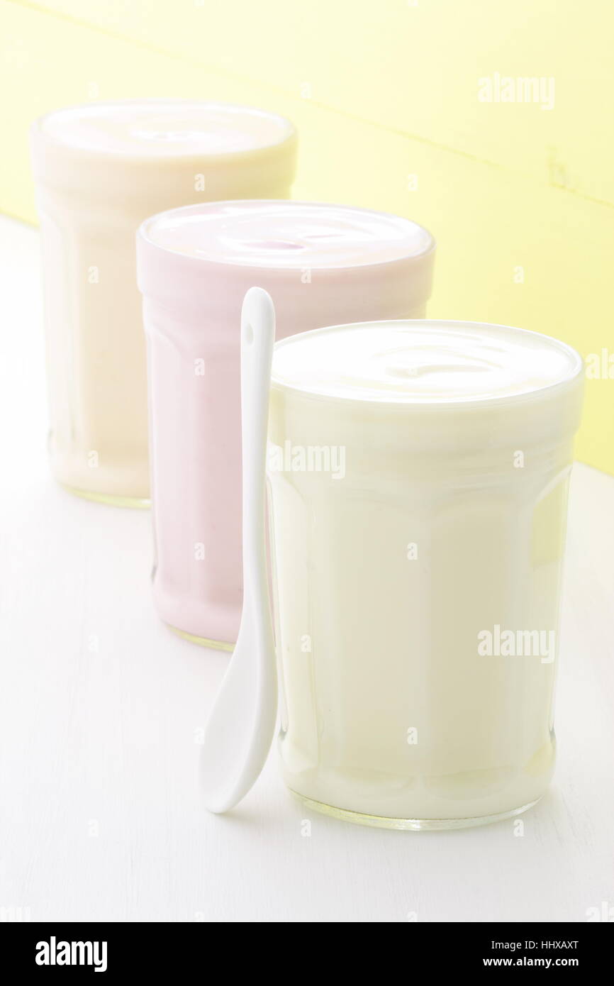 fresh and delicious creamy yogurt, healthy smooth snack, perfect at any ...