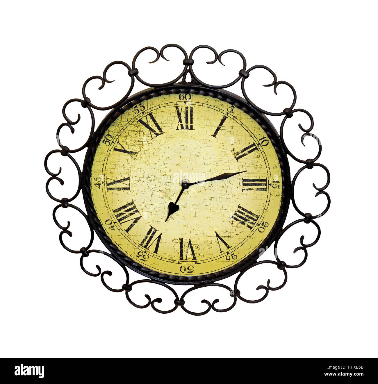 isolated, clock, date, time, time indication, vintage, retro, aged, old ...