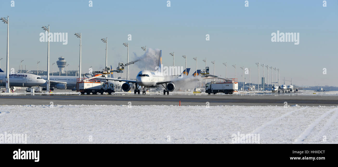 Lufthansa, Airbus, A 321, winter, snow, ice, iced, cold, weather ...