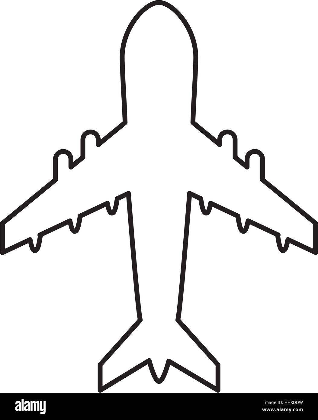 airplane fly isolated icon vector illustration design Stock Vector ...