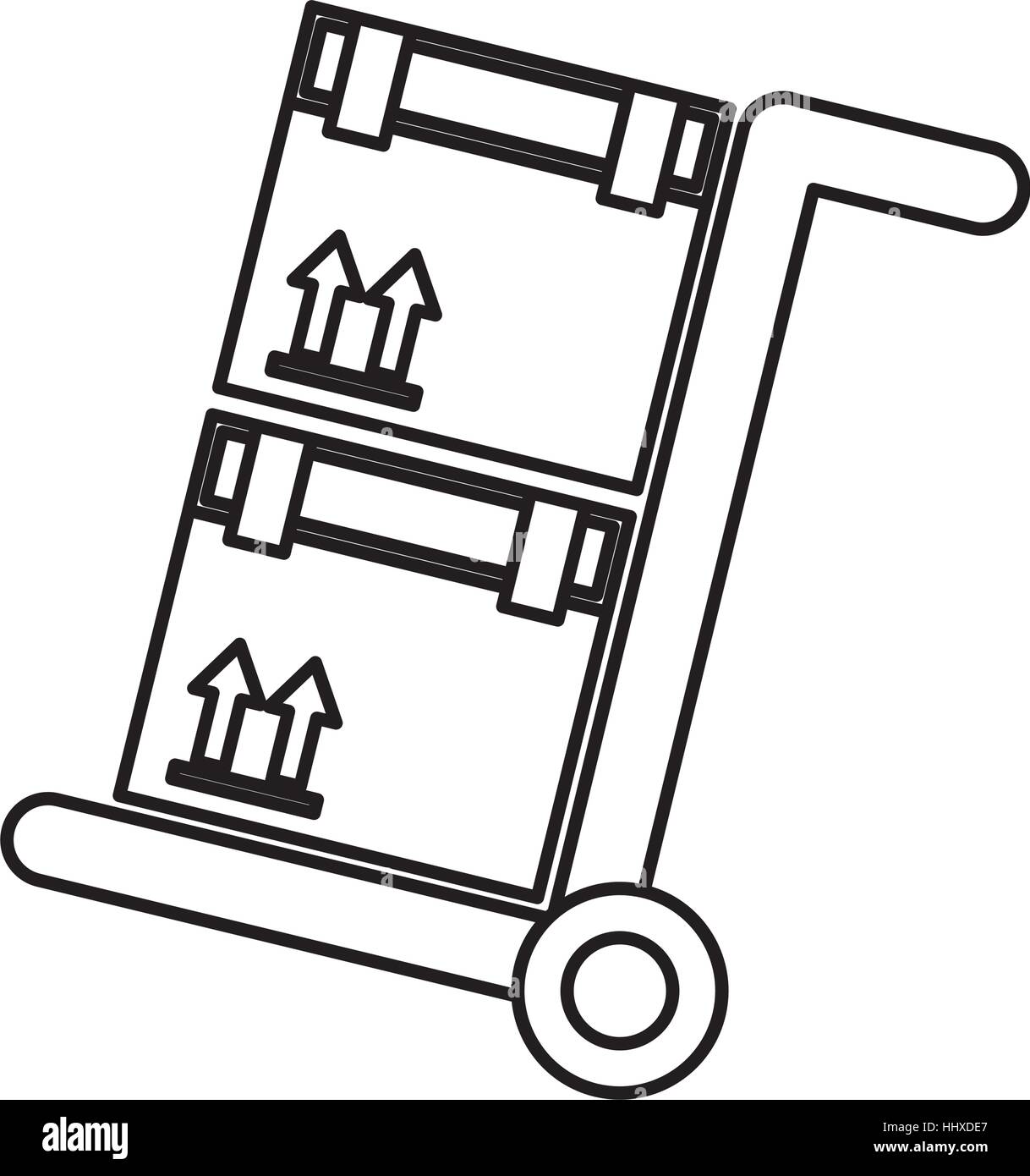 cart box packing icon vector illustration design Stock Vector Image ...