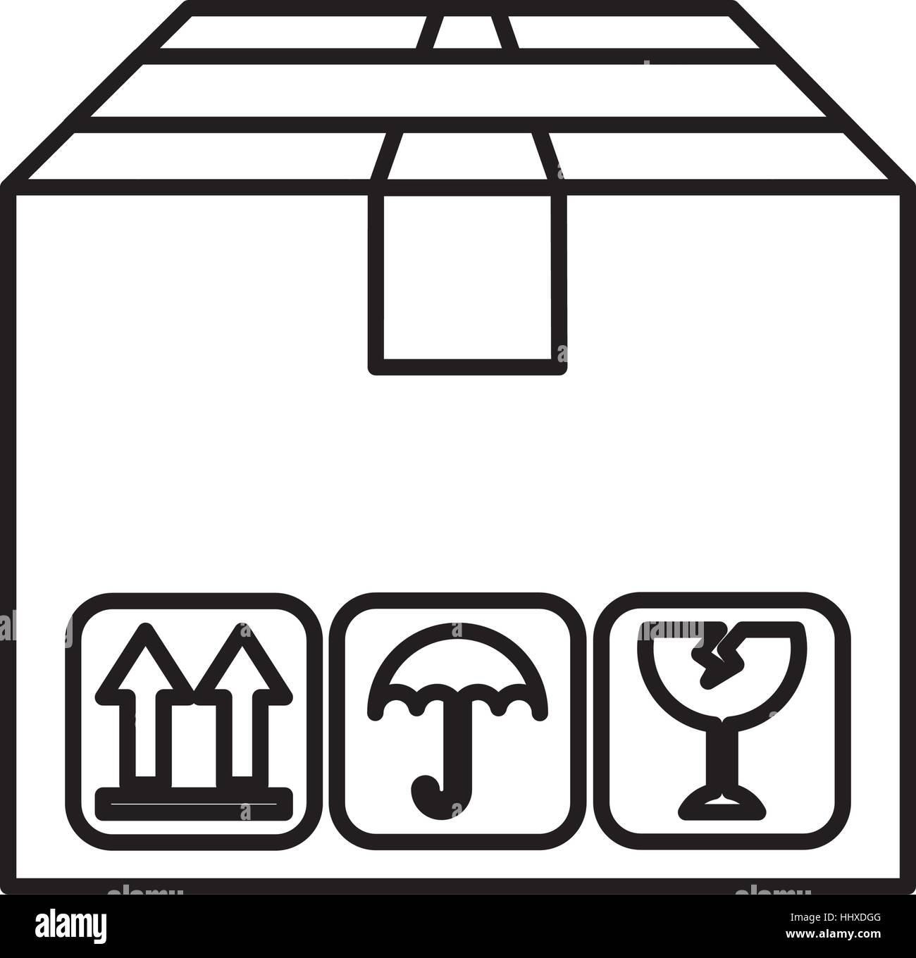 carton box packing icon vector illustration design Stock Vector Image ...