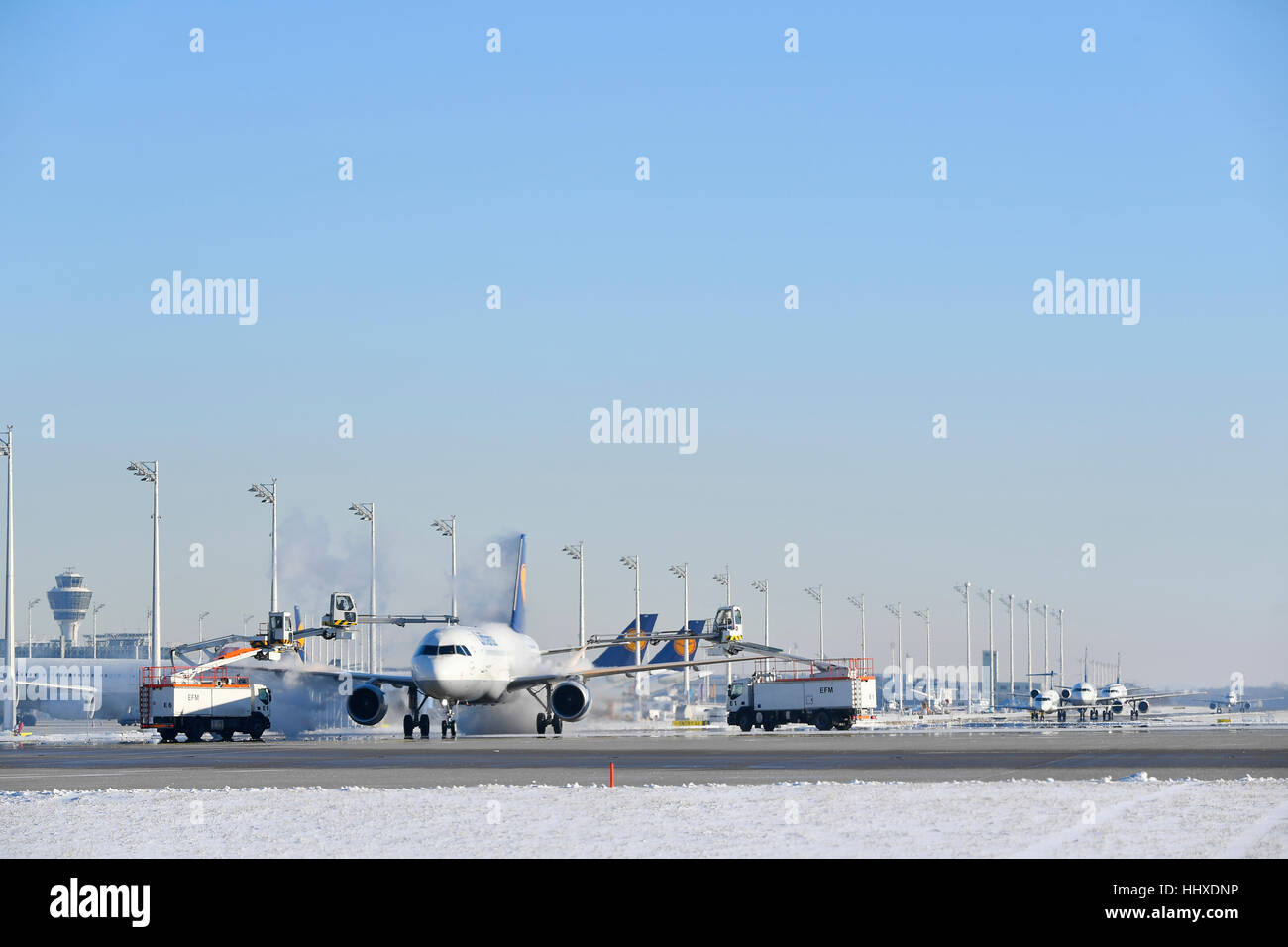Lufthansa, Airbus, A 321, winter, snow, ice, iced, cold, weather ...