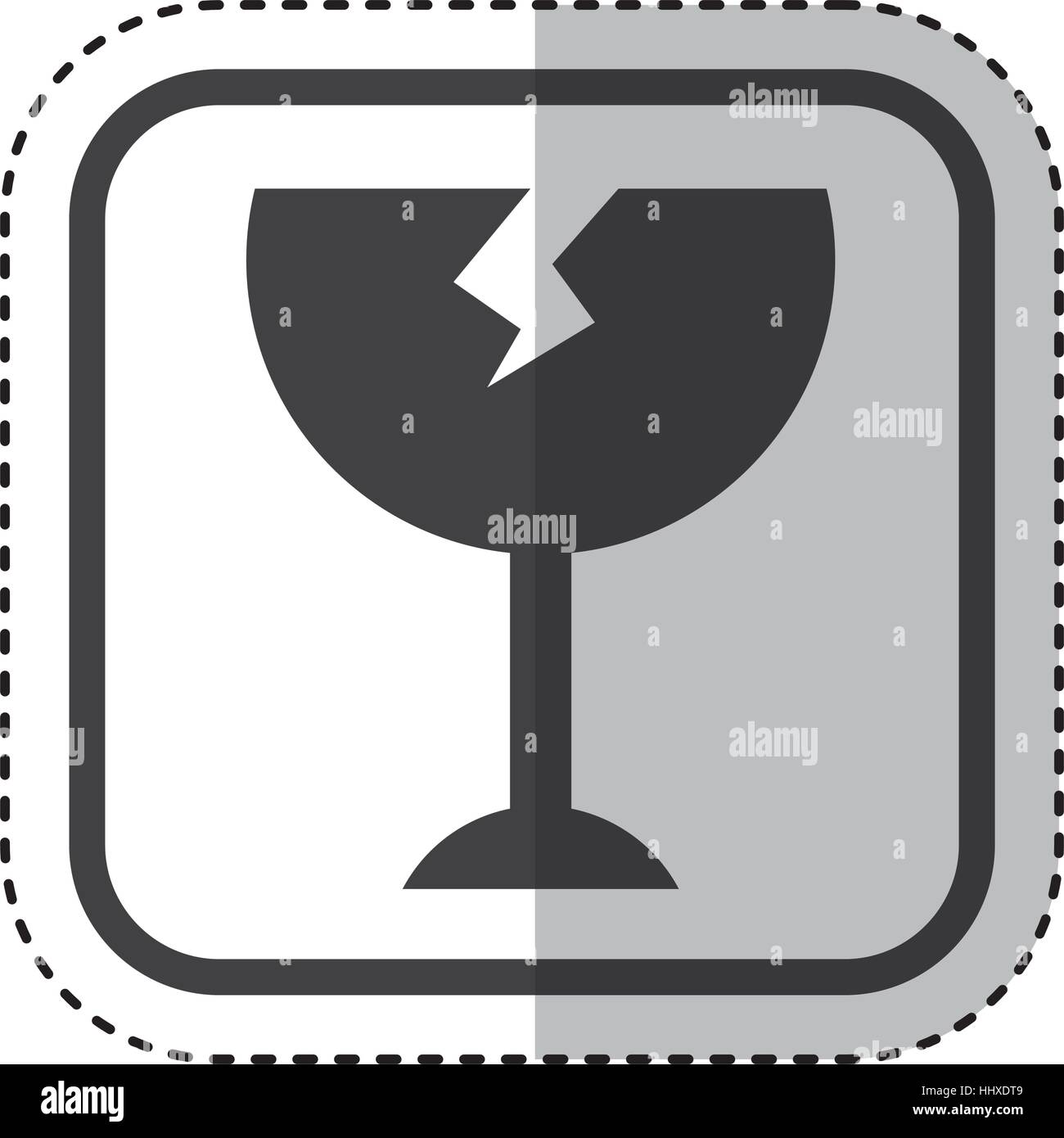 cup fragile packing sign vector illustration design Stock Vector Image ...