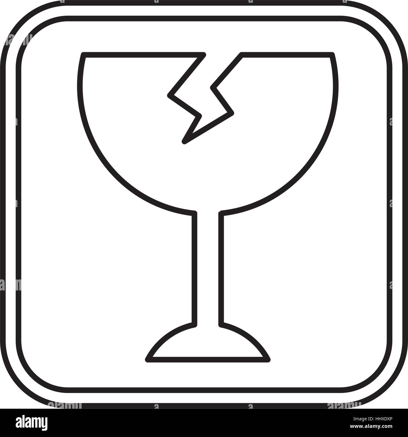 cup fragile packing sign vector illustration design Stock Vector Image ...