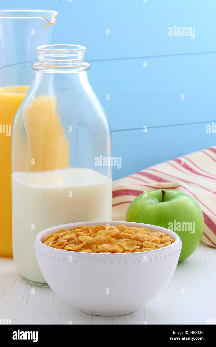 delicious and healthy corn flakes,made with fresh corn seeds Stock ...