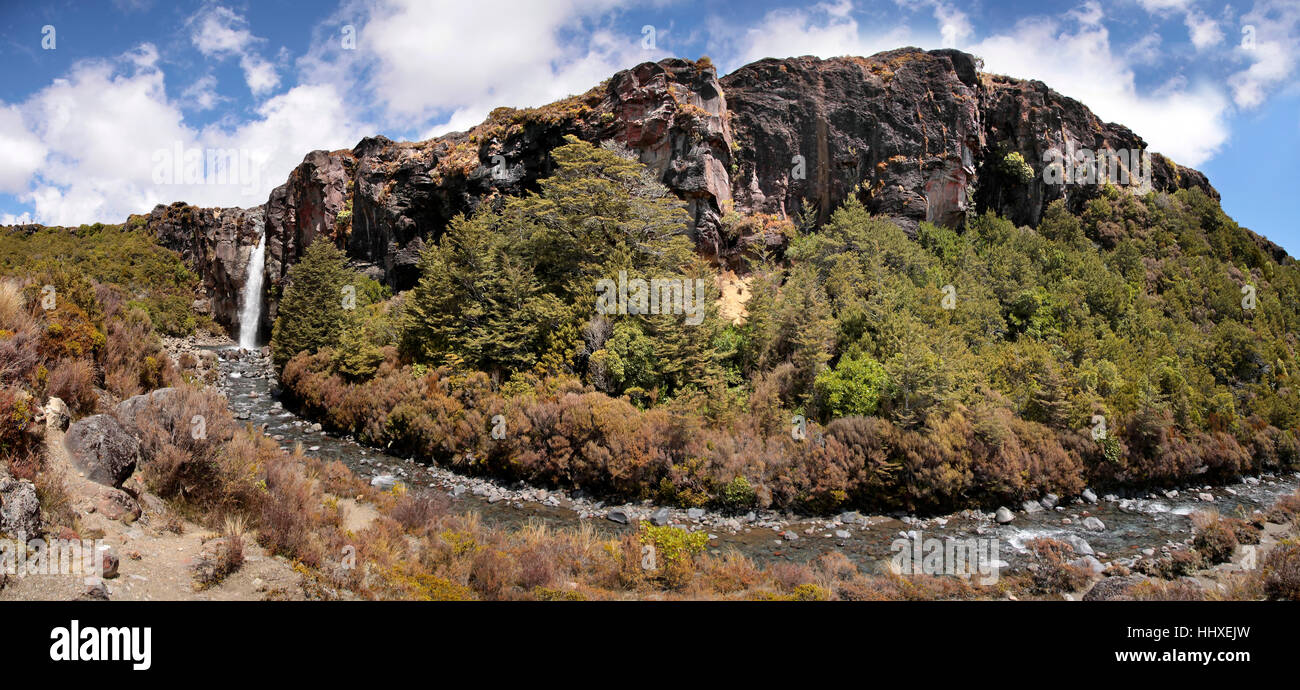 waterfall in tongariro national park Stock Photo - Alamy