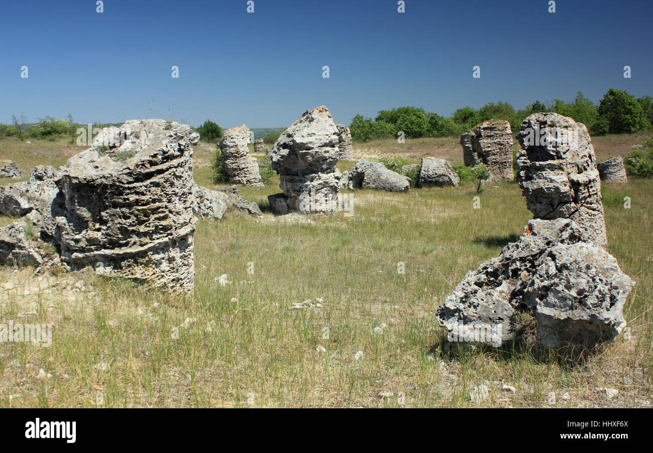 Stone field phenomenon Stock Photo - Alamy