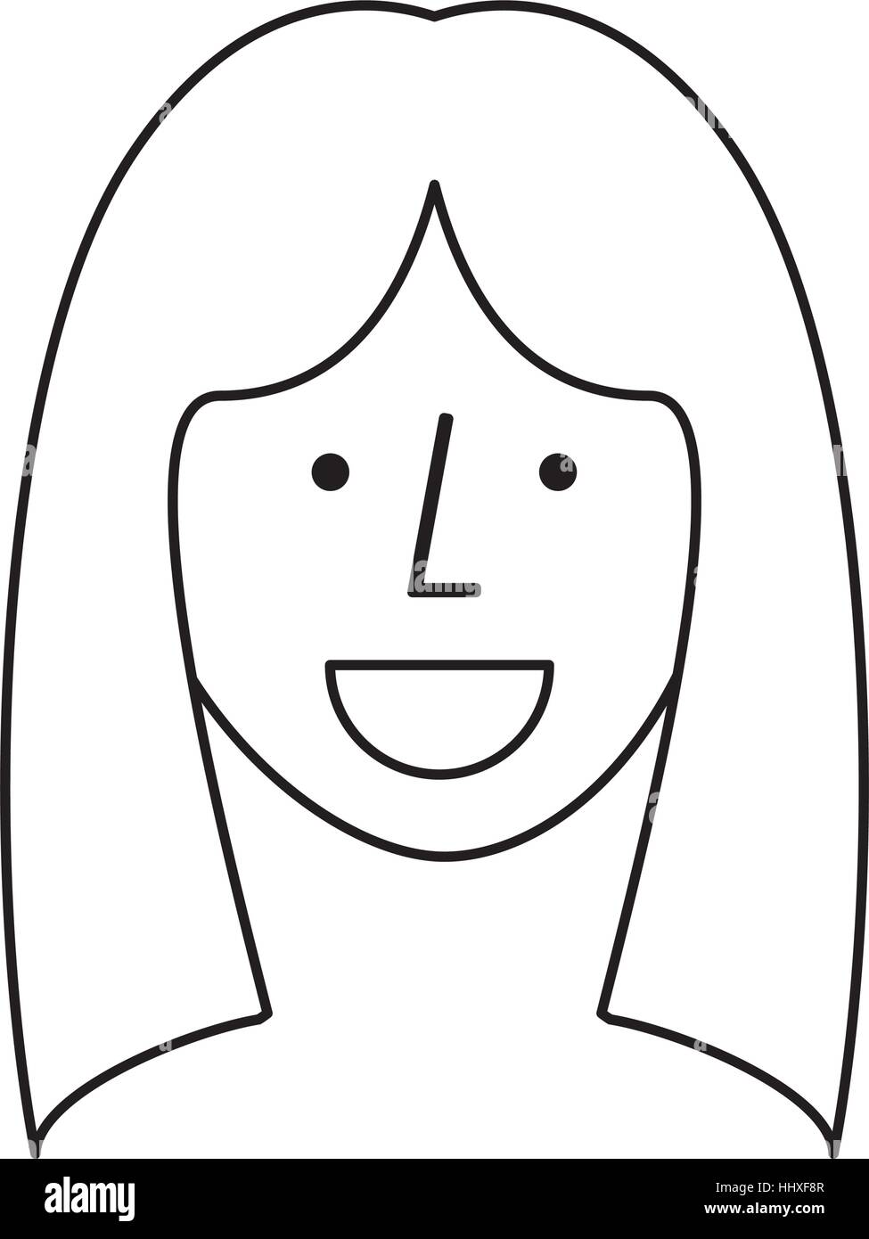 young woman avatar character vector illustration design Stock Vector ...