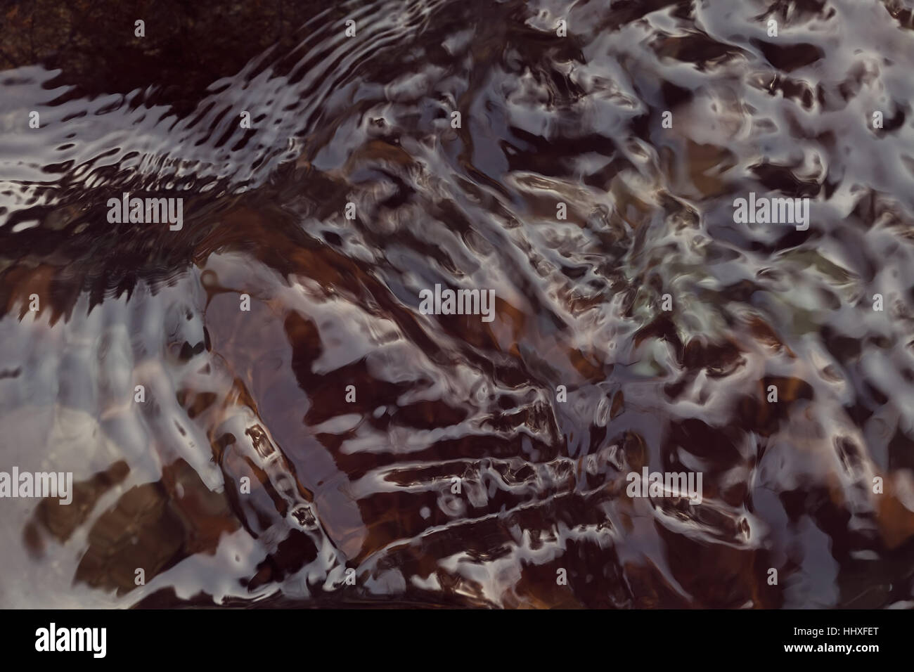 abstract surface of a mountain stream, note shallow depth of field ...