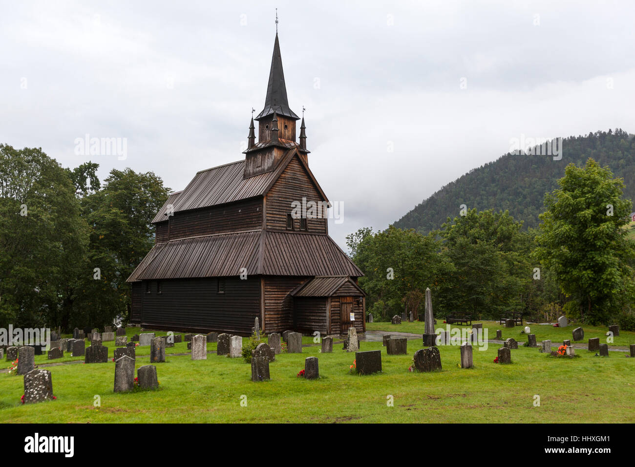 Kaupanger Stave Church Stock Photo - Alamy