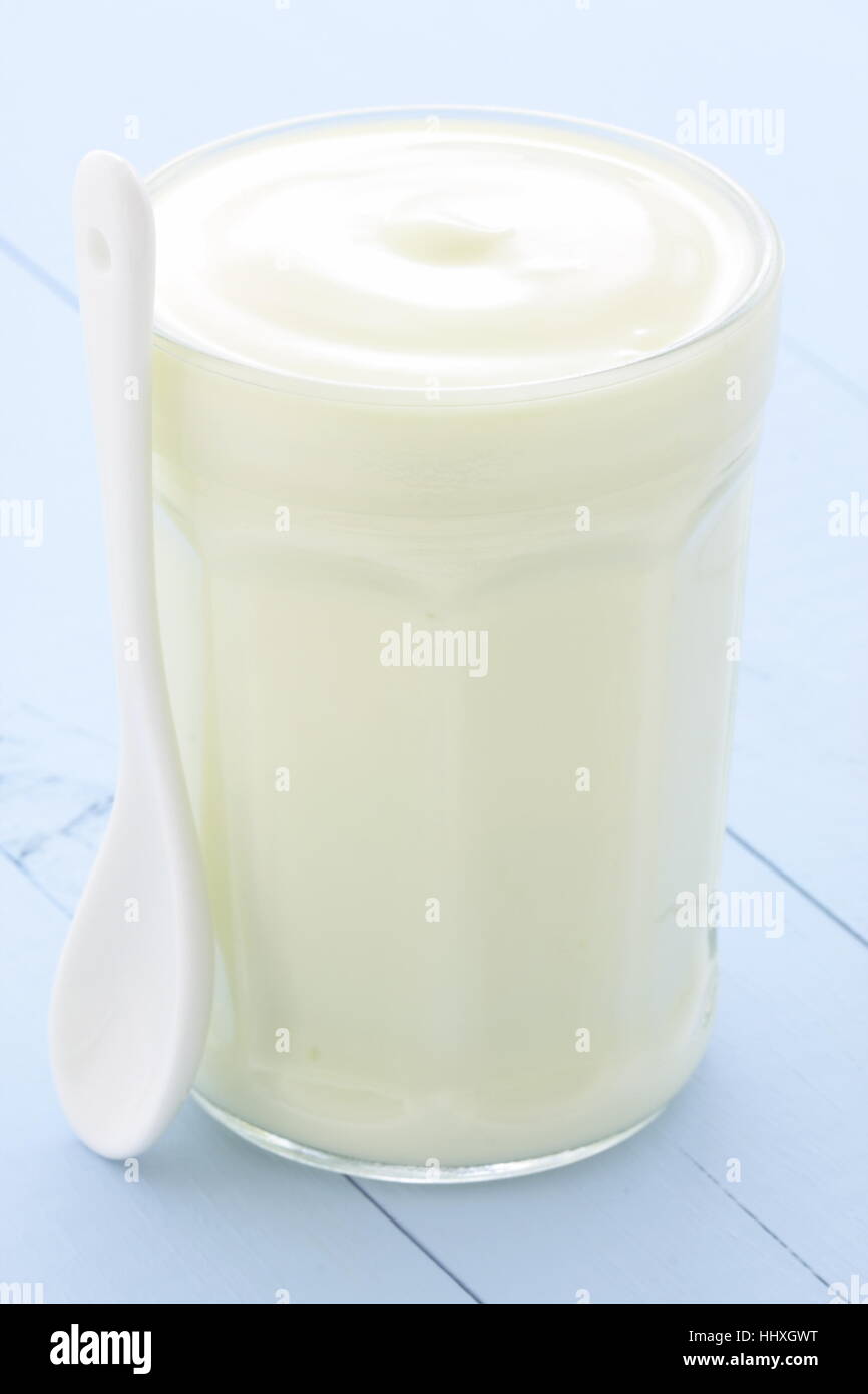 fresh and delicious creamy yogurt, healthy smooth snack, perfect at any ...