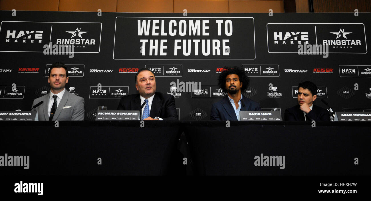 (left-right) Andy Shepherd, Richard Schaefer, David Haye and Adam ...