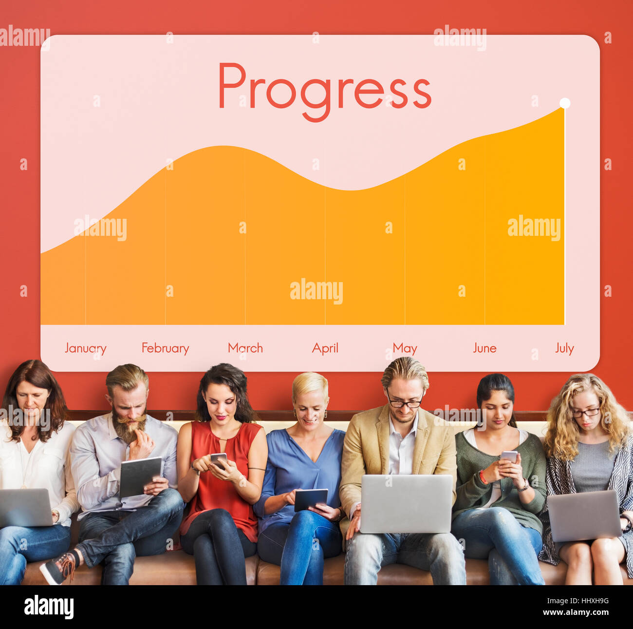 Graph Progress Report Analysis Concept Stock Photo - Alamy