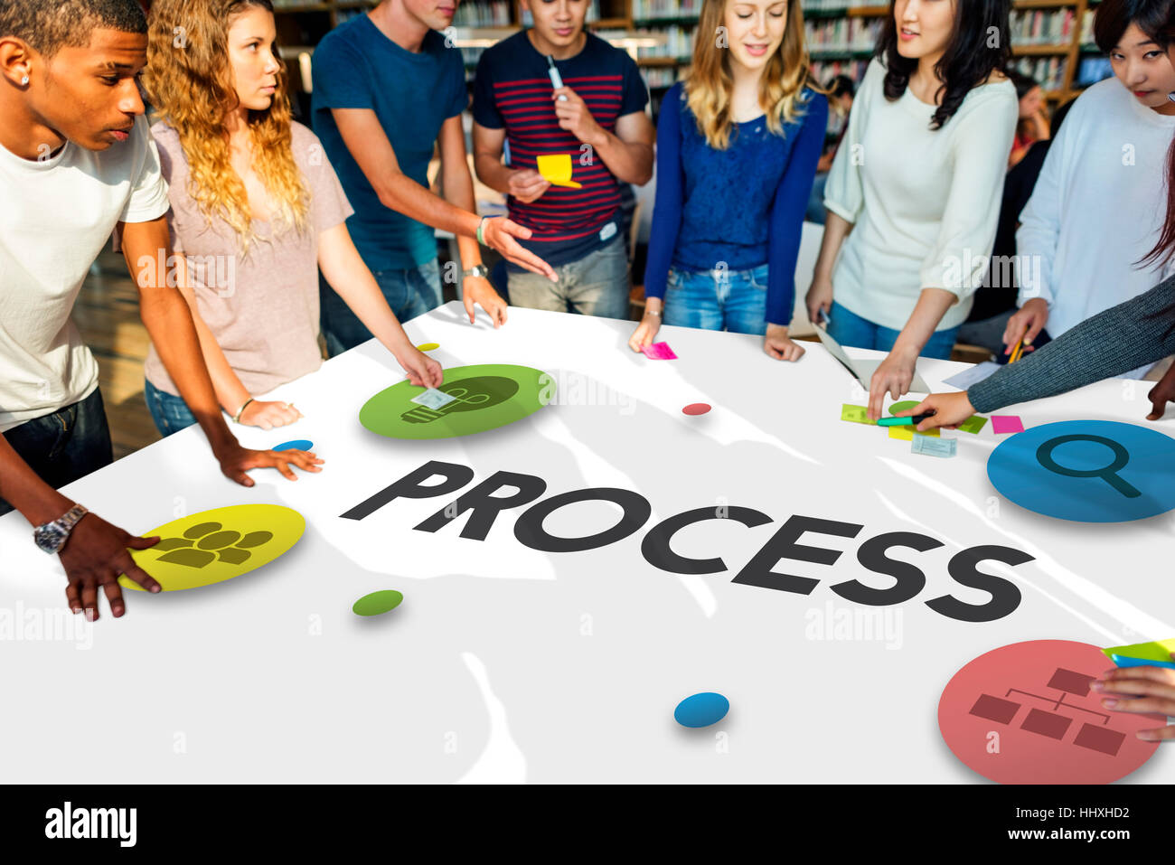 Process Progress Creartive Work Concept Stock Photo - Alamy