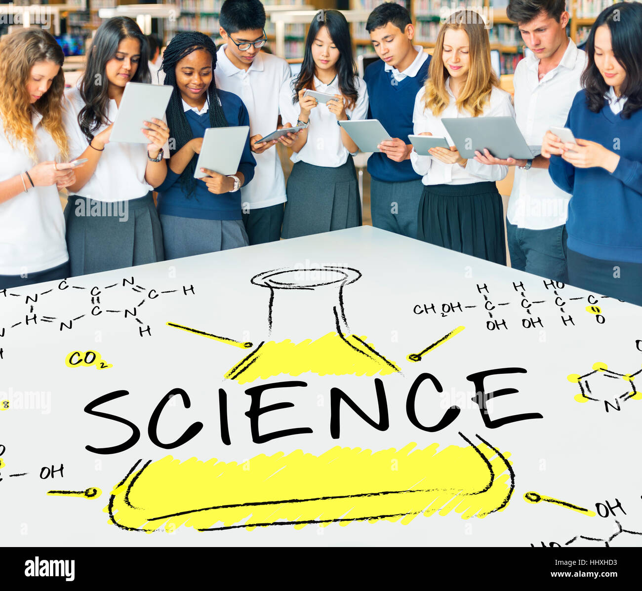 Science Experiment Laboratory Formula Chemical Concept Stock Photo - Alamy