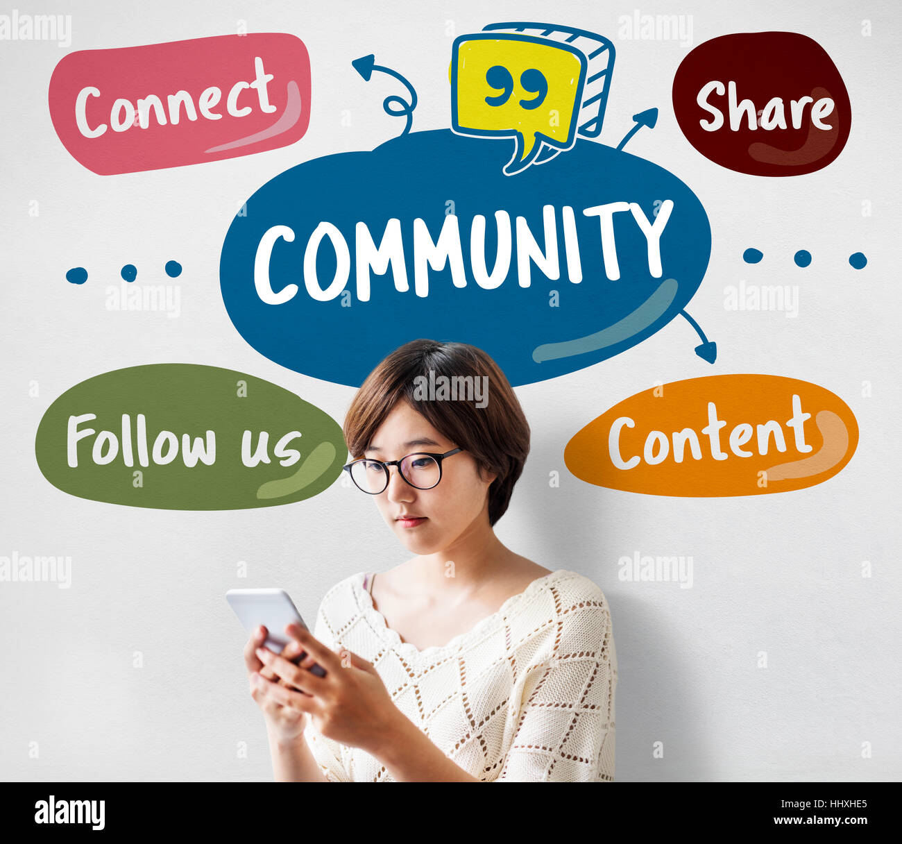 Internet Community Social Media Concept Stock Photo - Alamy