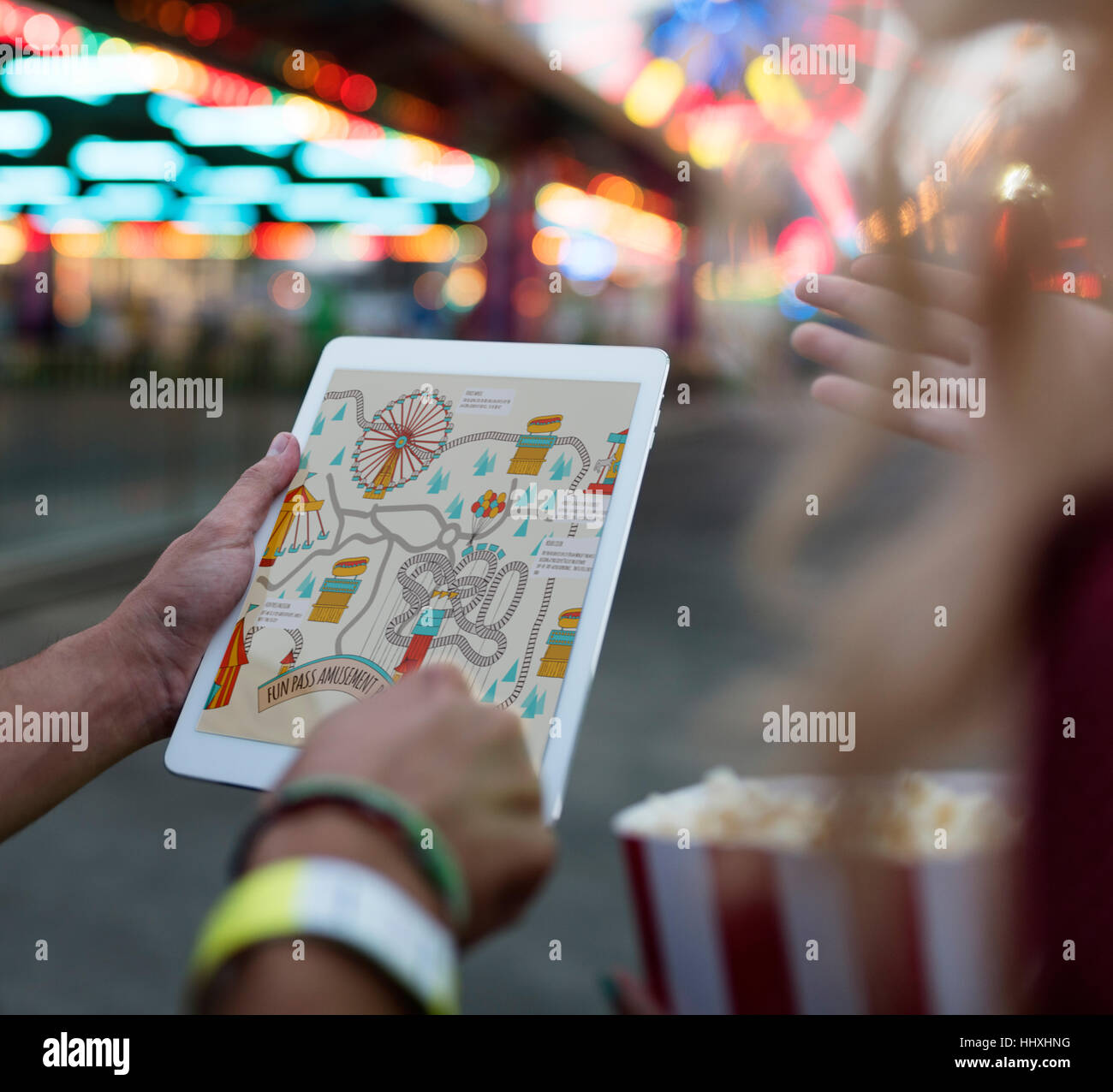 Amusement Carnival Theme Park Funfair Festival Concept Stock Photo - Alamy