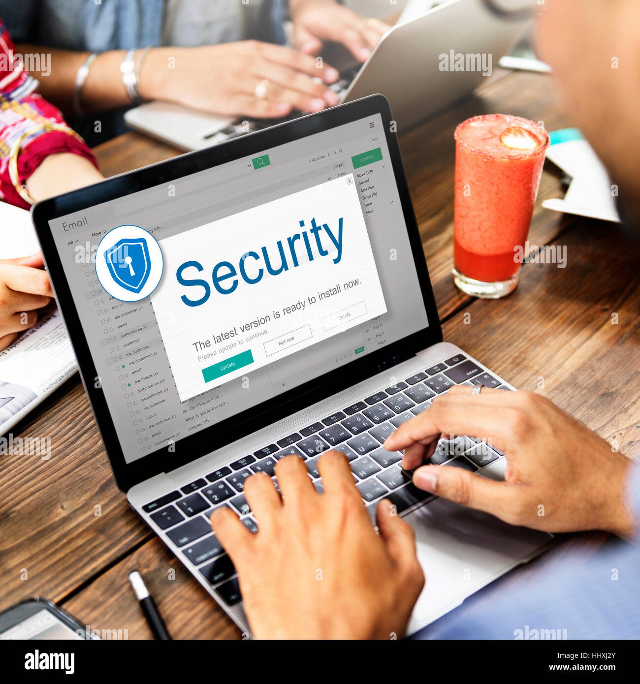 Firewall Antivirus Alert Protection Security Caution Concept Stock ...