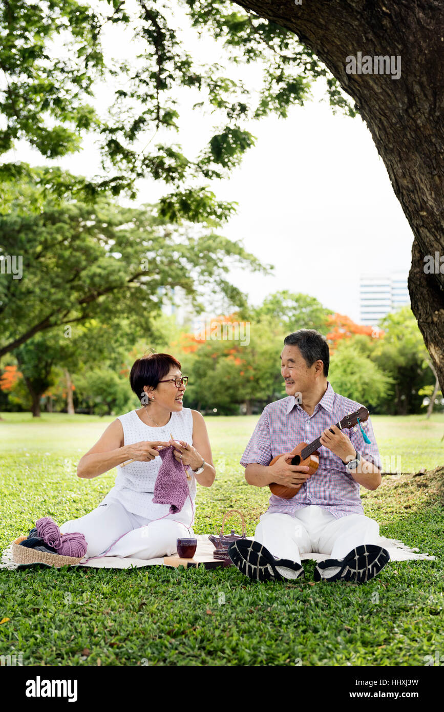 Senior Couple Leisure Outside Concept Stock Photo - Alamy