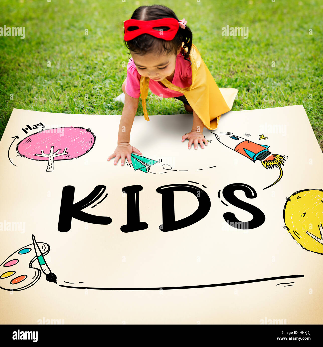 Kids Children Childhood Imagination Concept Stock Photo - Alamy