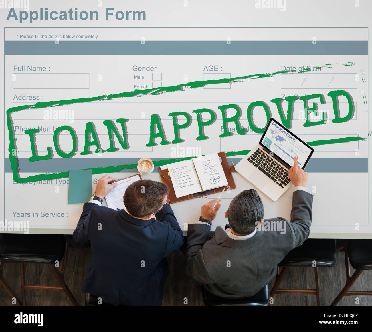 Loan Approved Application Form Concept Stock Photo - Alamy