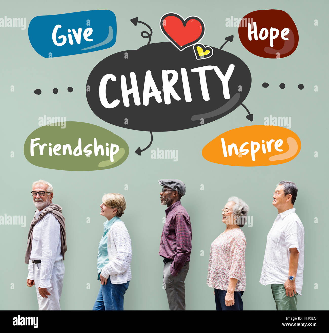 Charity Give Friendship Hope Inspire Aid Donate Concept Stock Photo - Alamy