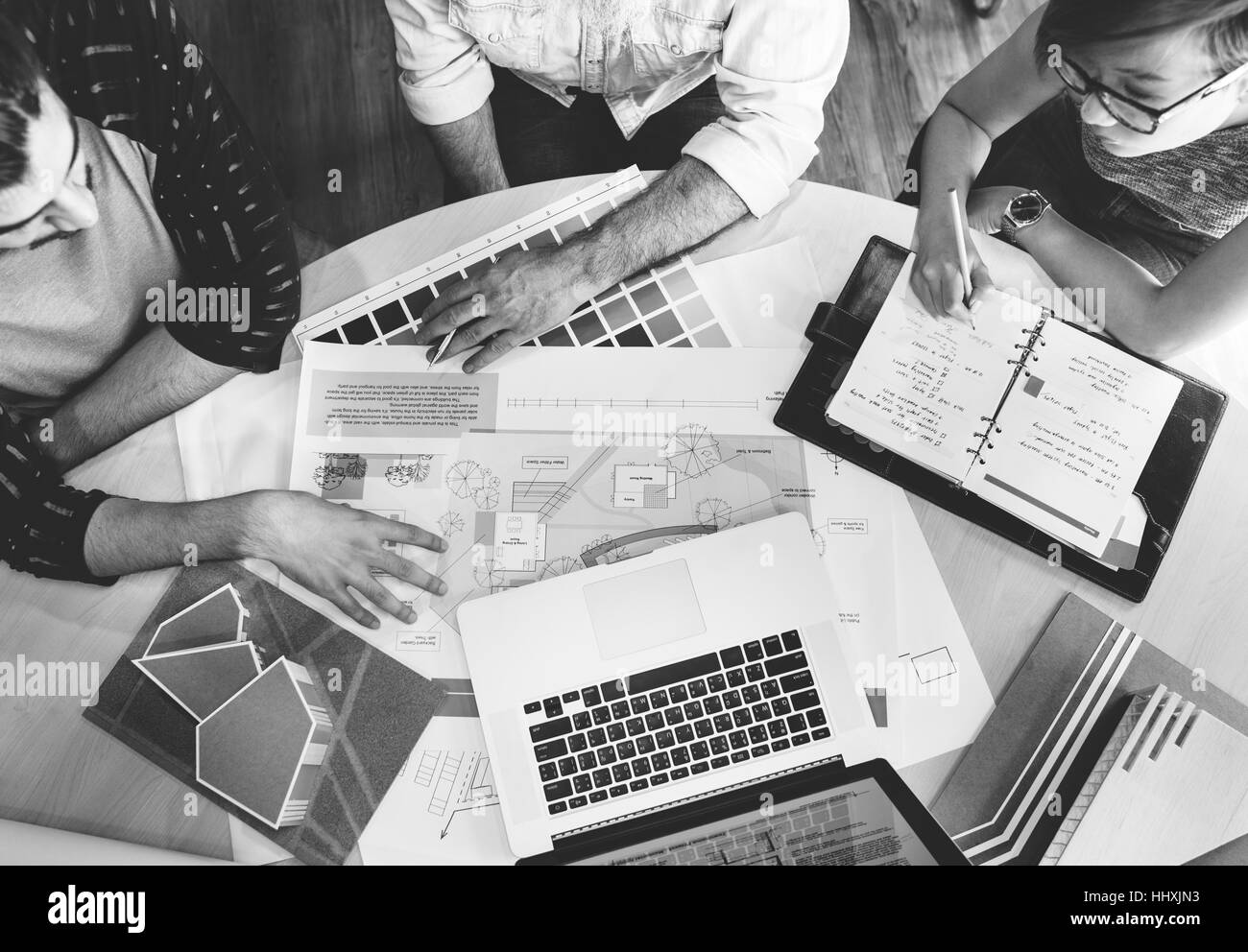 Design Studio Architect Creative Occupation Meeting Blueprint Concept ...