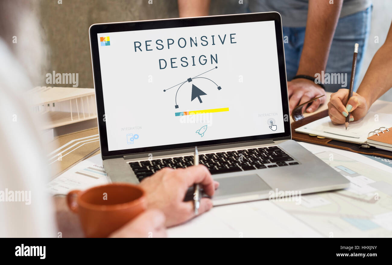 Responsive Design Website Template Layout Concept Stock Photo - Alamy