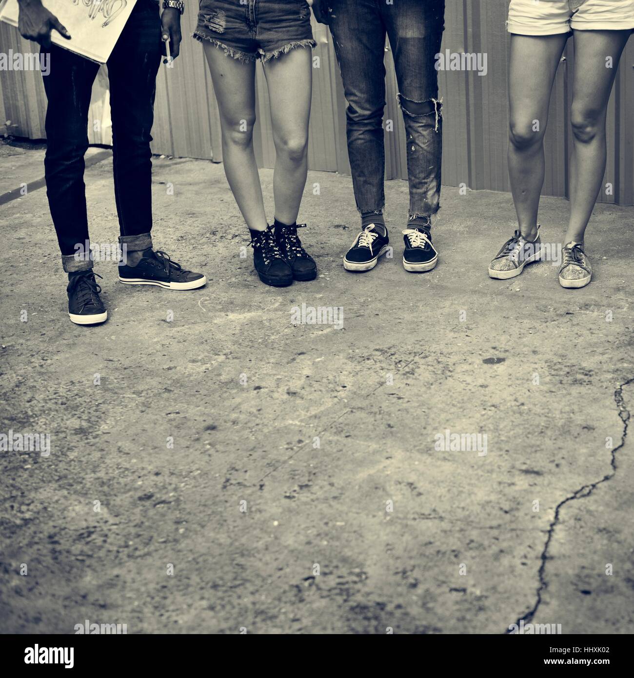Cropped Guys Hanging Out Concept Stock Photo - Alamy