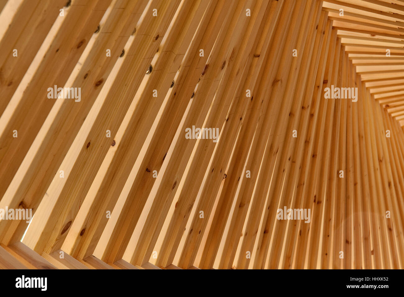 Closeup on at a timber structure Stock Photo - Alamy