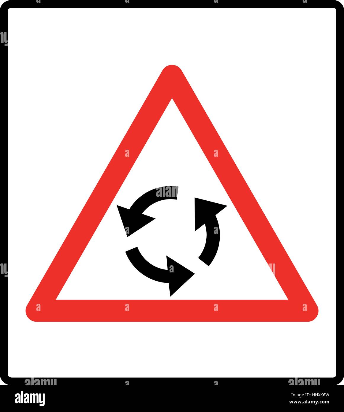 Give way at roundabout Stock Vector Images - Alamy