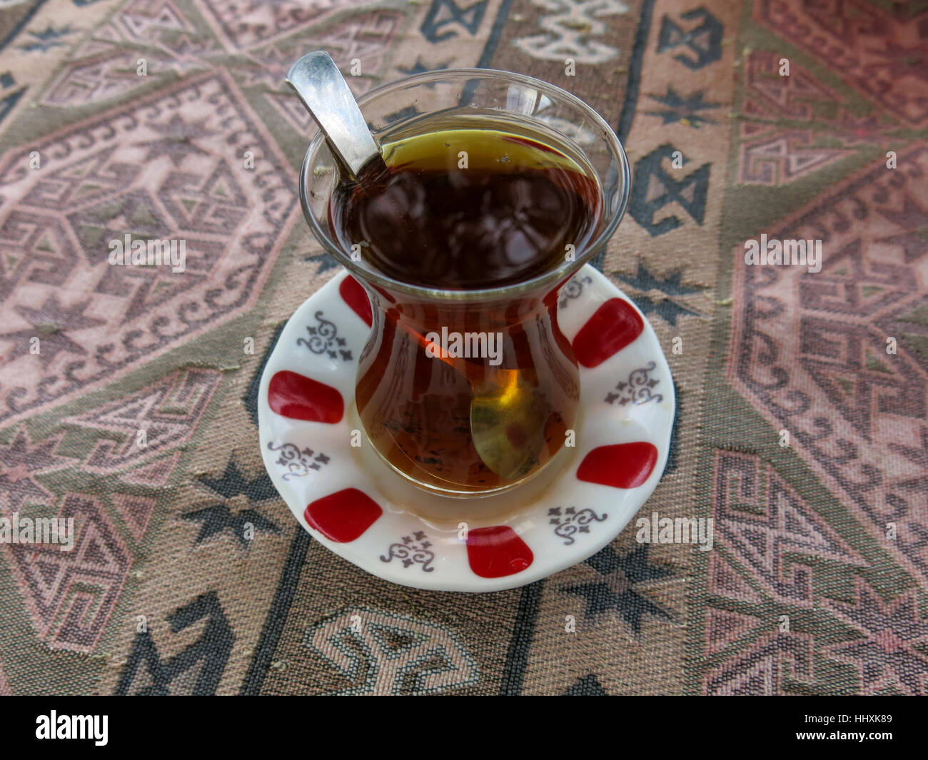 Glass of traditional Turkish tea Stock Photo - Alamy