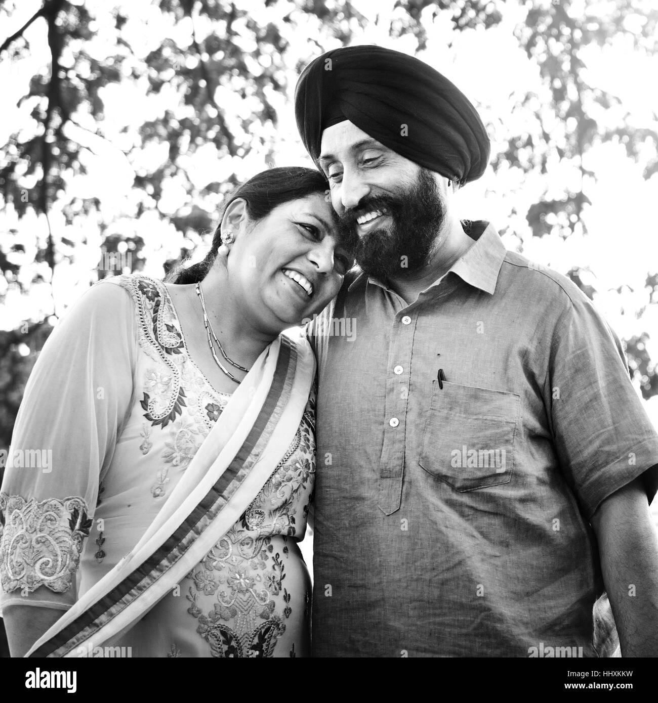 Indian Couple Love Care Concept Stock Photo - Alamy