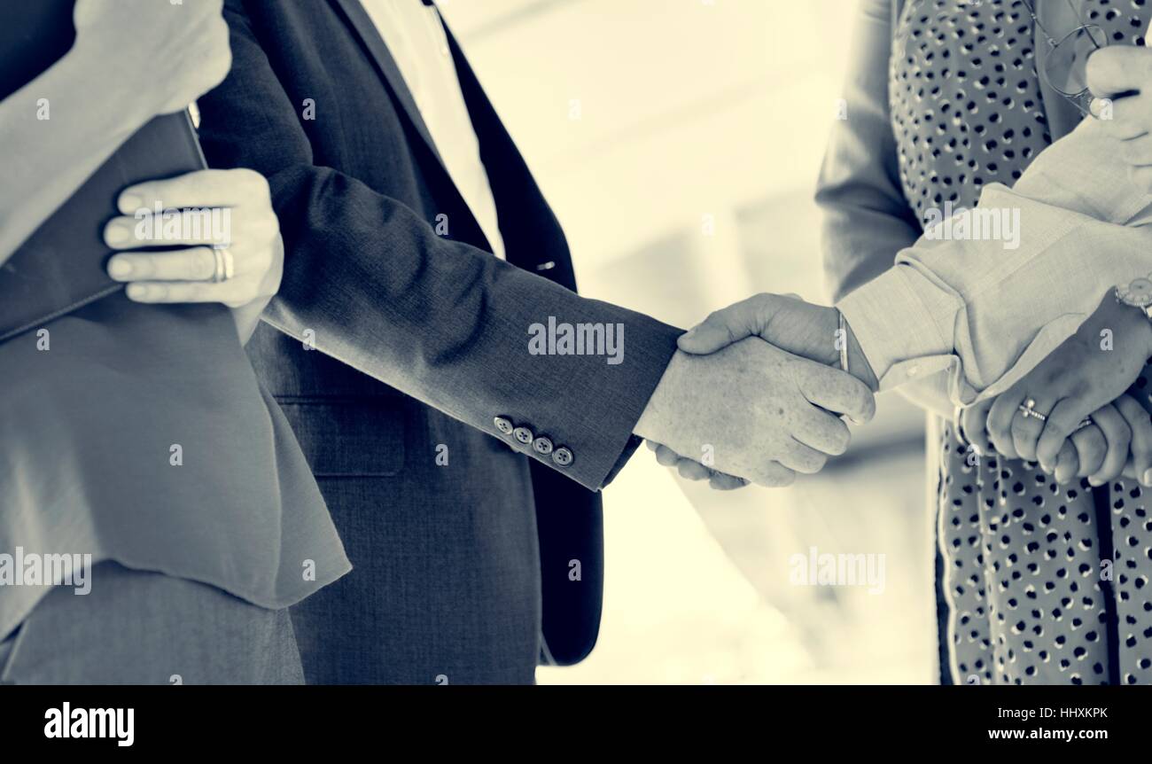 Business People Shaking Hands Agreement Concept Stock Photo - Alamy