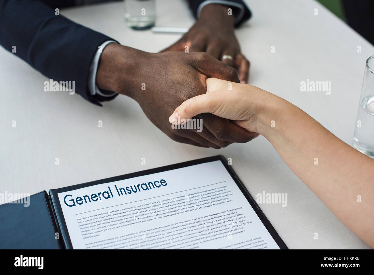 Application Form Hand Shake Agreement Concept Stock Photo - Alamy