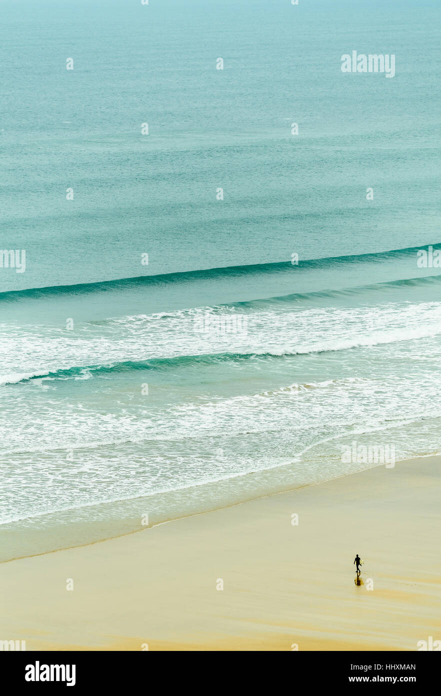 The atlantic ocean at Watergate bay, Cornwall, England Stock Photo - Alamy