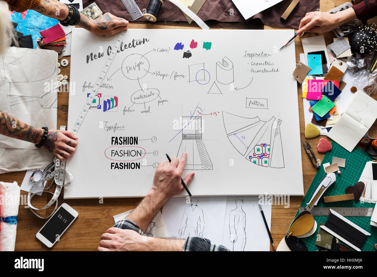 Fashion Clothing Design Drawing concept Stock Photo - Alamy