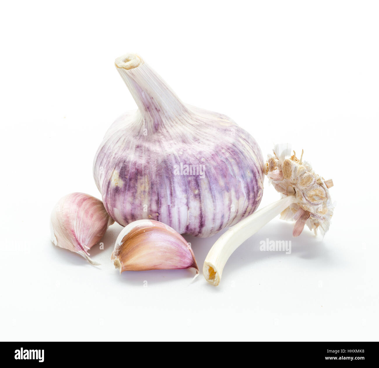 Colorful Garlic isolated on white background Stock Photo - Alamy