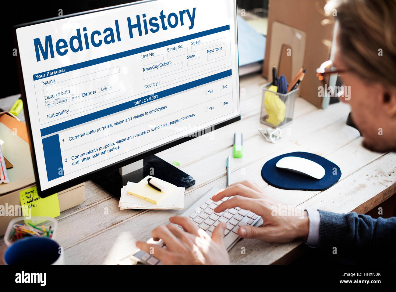 Medical Report Record Form History Patient Concept Stock Photo - Alamy