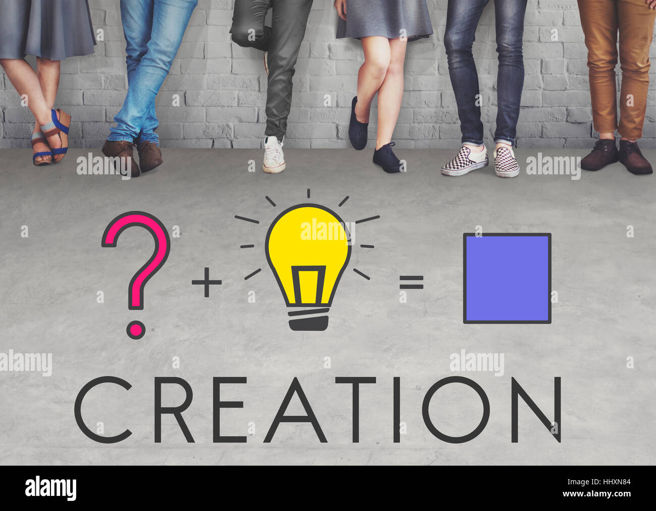 Creative Curiosity Ideas Equation Concept Stock Photo - Alamy