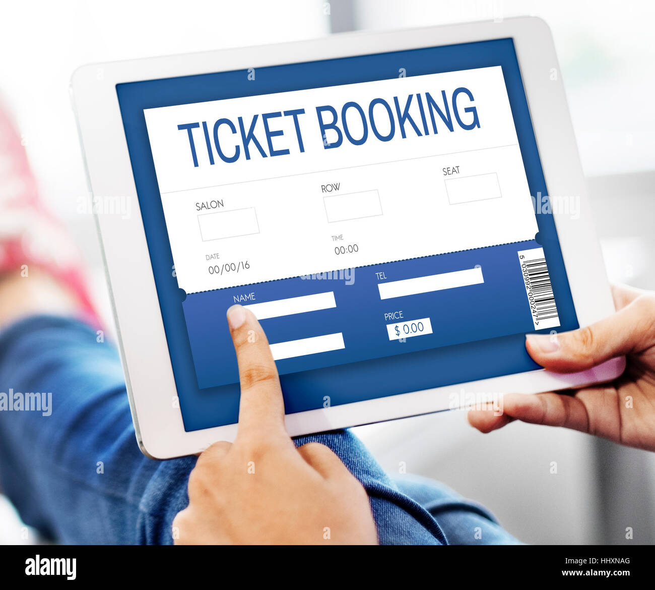 Movie Ticket Online Reservation Interface Concept Stock Photo - Alamy