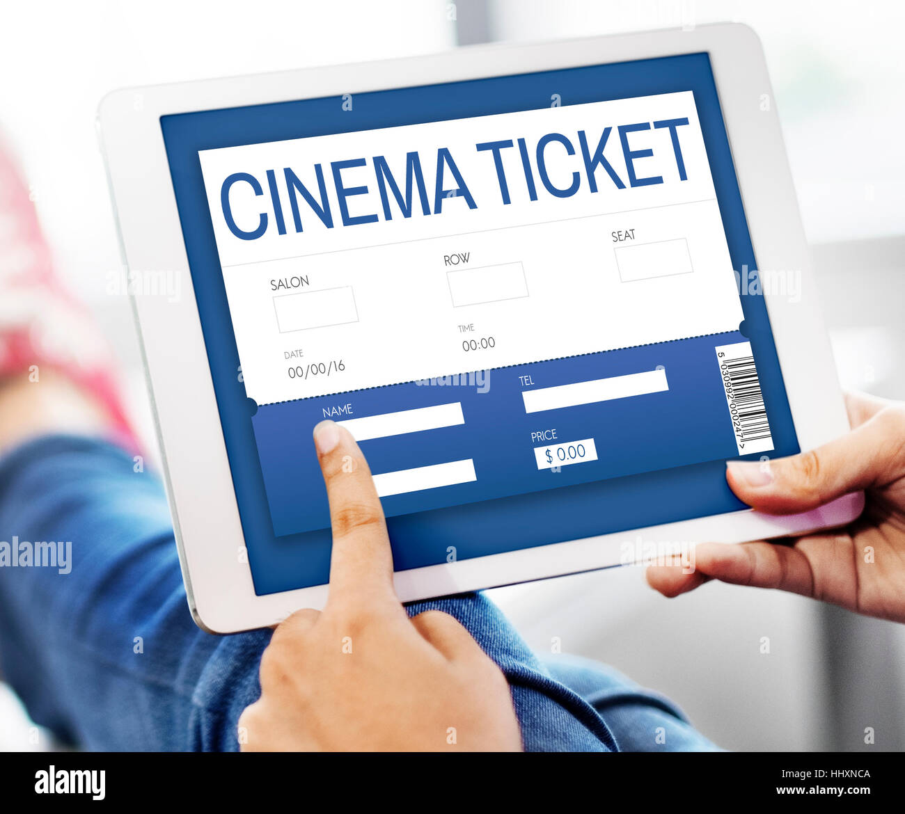 Movie Ticket Online Reservation Interface Concept Stock Photo - Alamy
