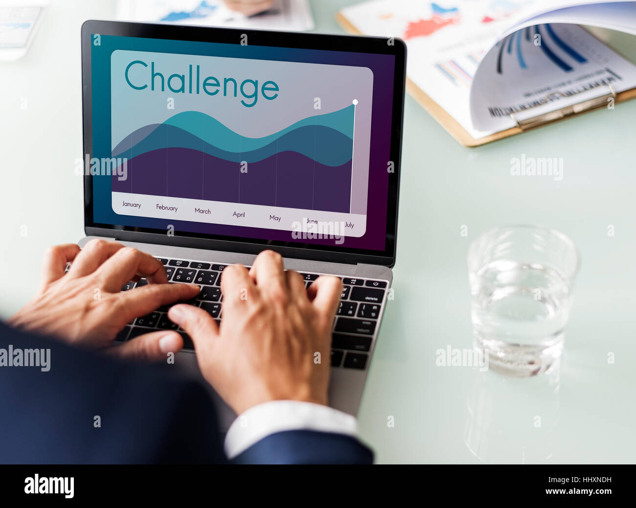 Challenge Business Graph Growth Success Concept Stock Photo - Alamy